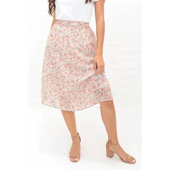 Mikarose | Skirts | New Mikarose Midi Slip Skirt In Red Poppy | Poshmark